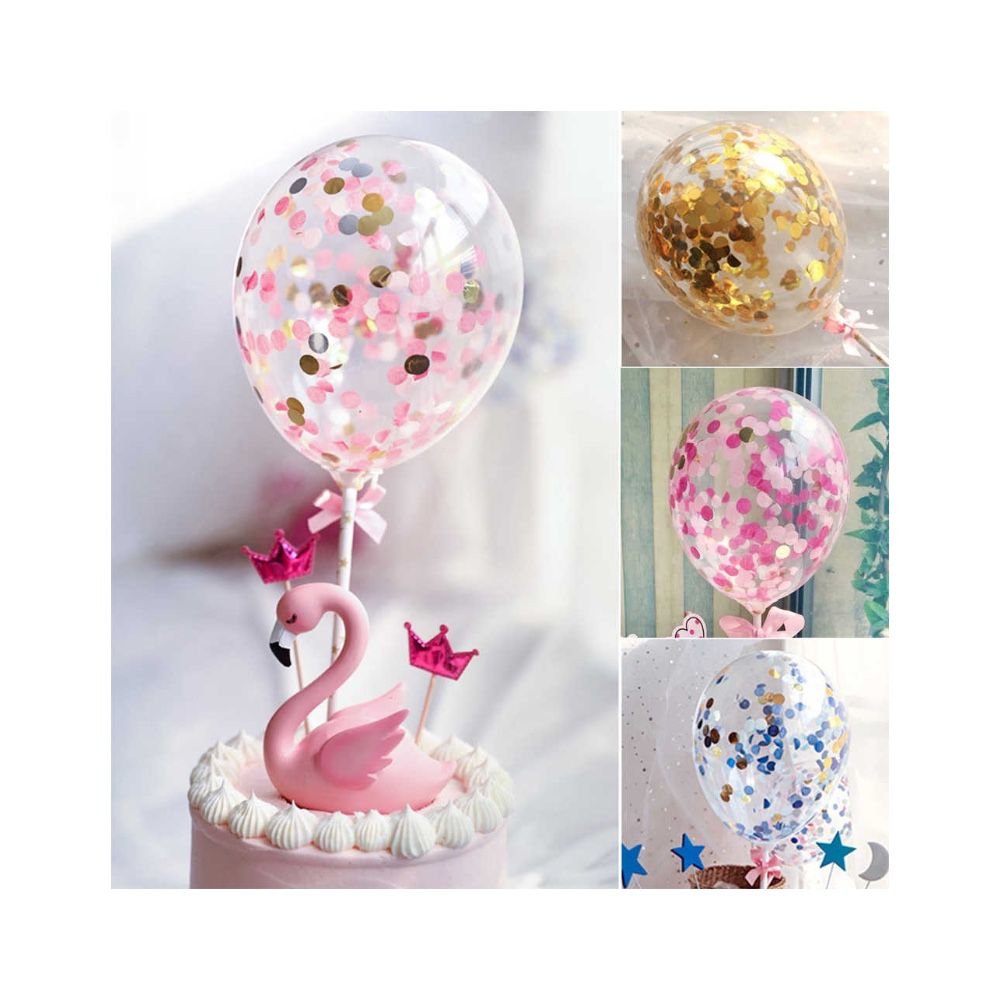 Set Adorno Globo Confetti Individual para torta 5 Piezas – Tienda de Deseos