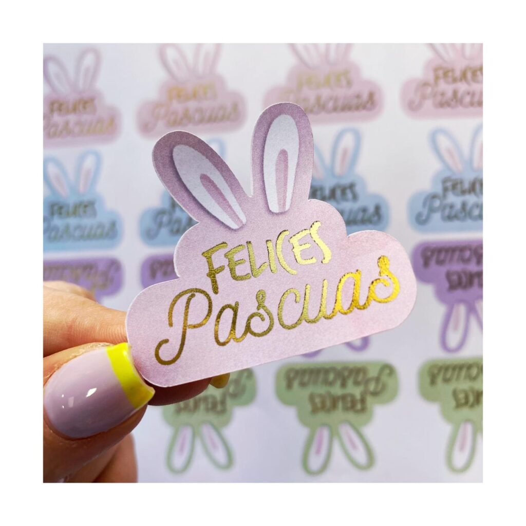 Plancha Sticker Troquelado «Orejas Felices Pascuas» x20 unidades ...