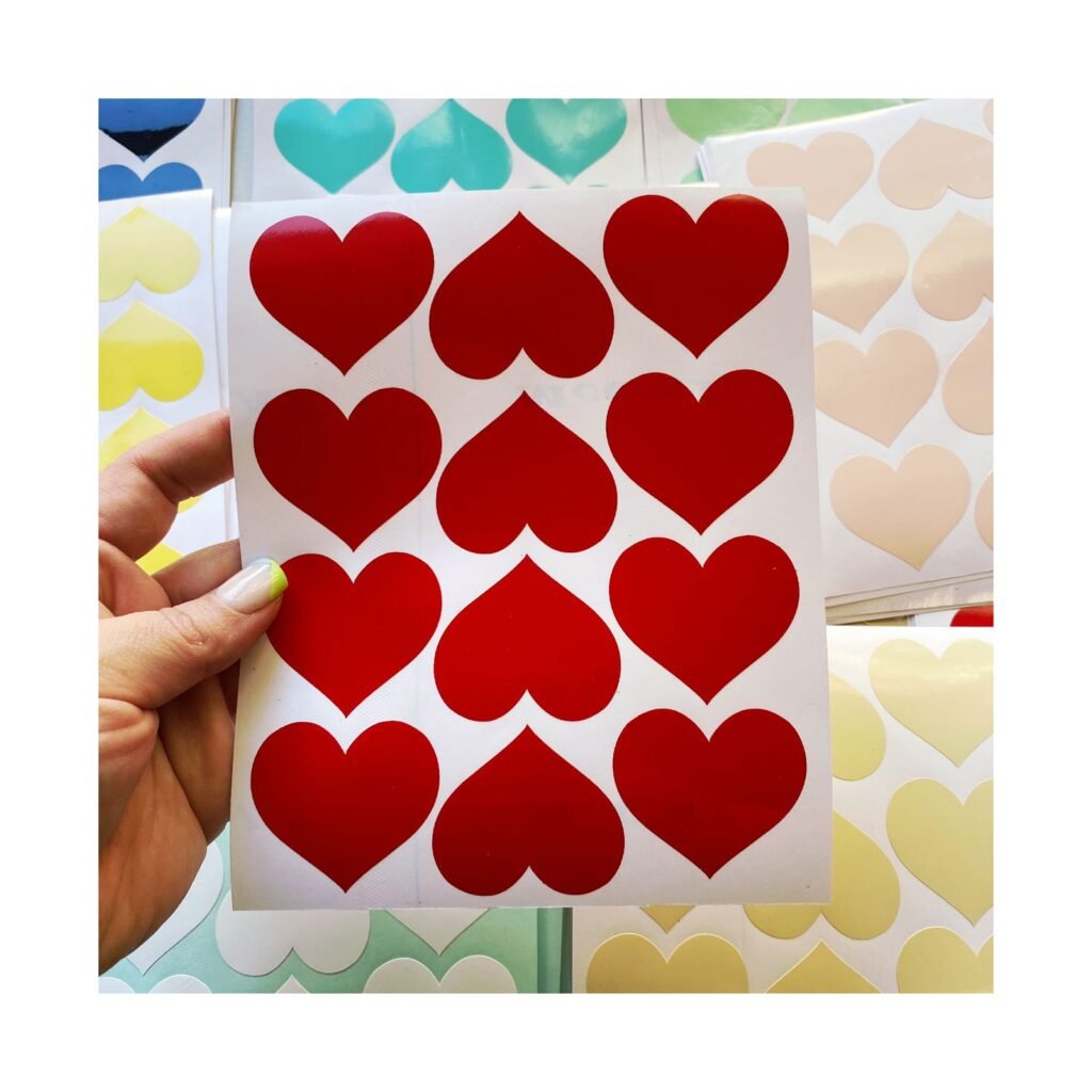 Sticker Forma «Corazon x Color» x12 unidades – Tienda de Deseos