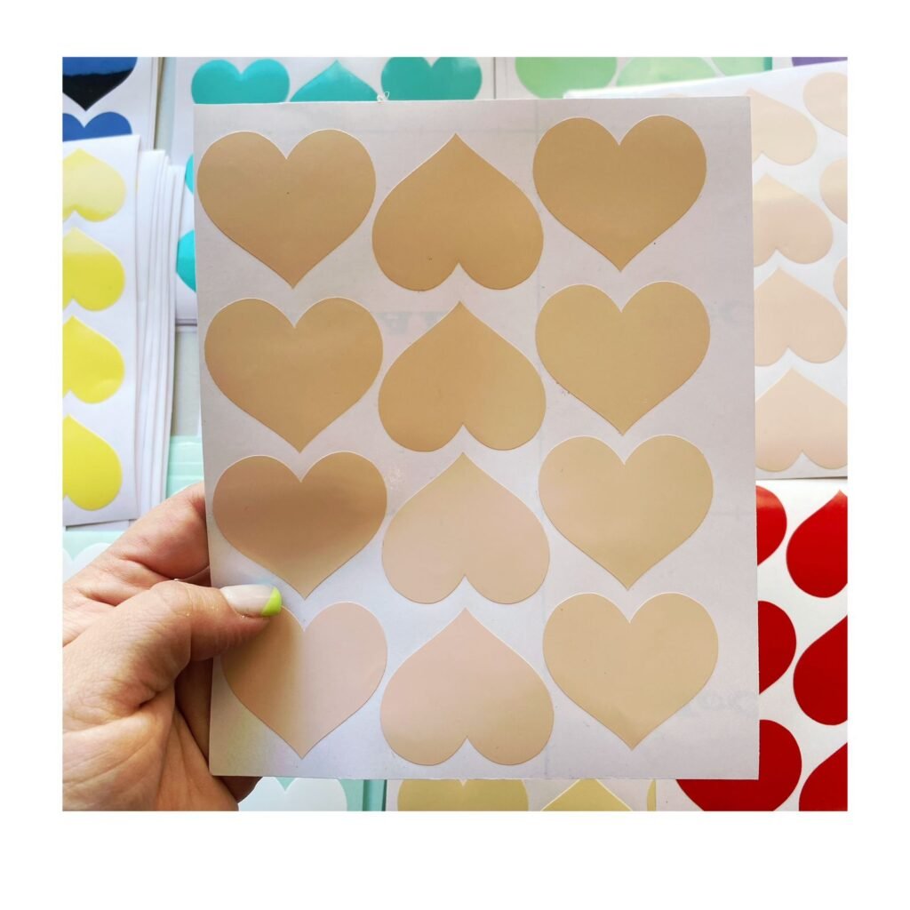 Sticker Forma «Corazon x Color» x12 unidades – Tienda de Deseos