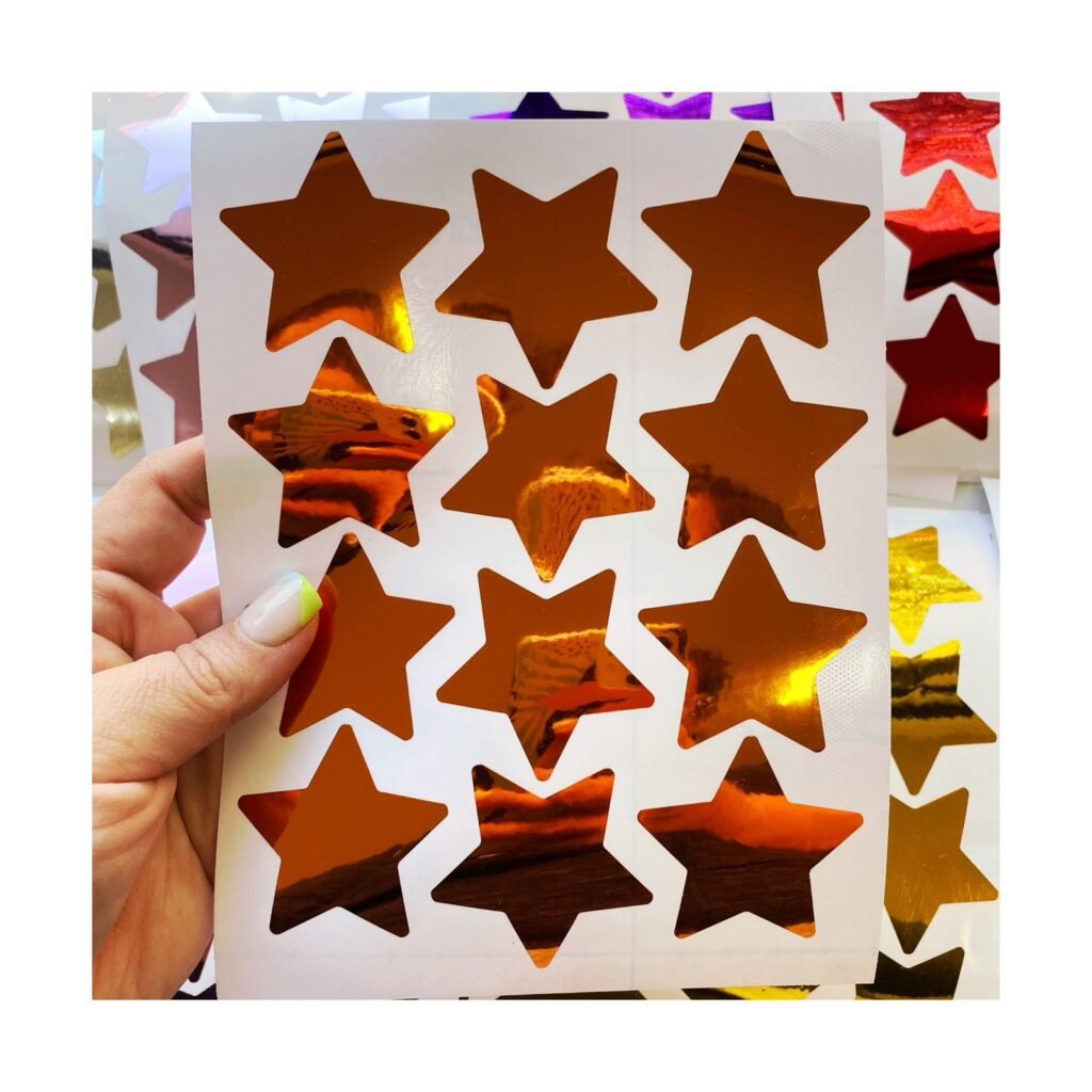 Sticker Forma «Estrella Metalica x color» x12 unidades – Tienda de Deseos
